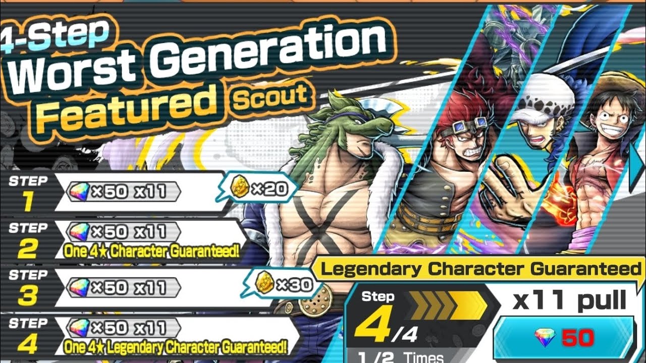 Worst Generation pack opening One piece Bounty Rush King Zoro - YouTube
