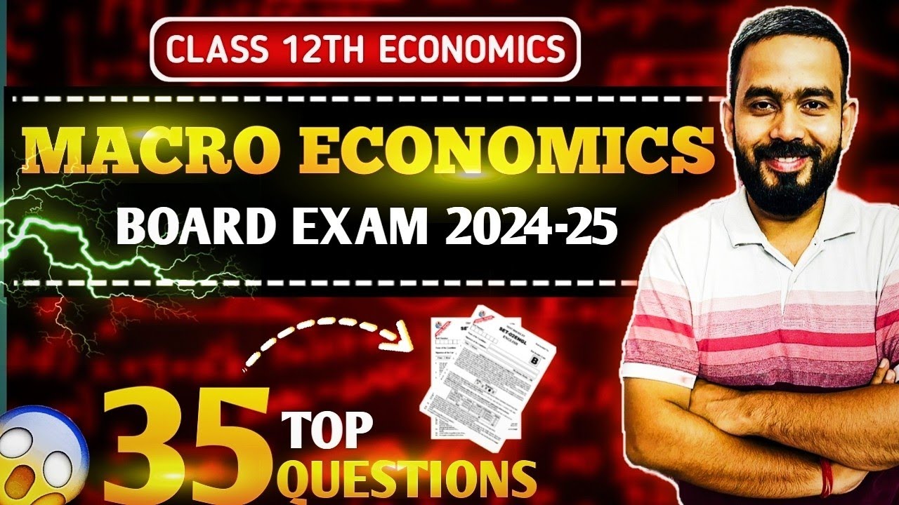 Class 12 Economics Most important question 🔥👉 Macroeconomics one shot ...