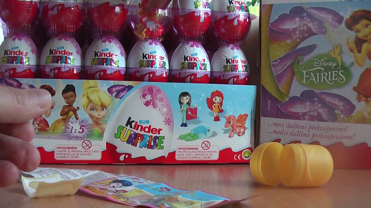 Tinker Bell Disney Fairy Kinder Surprise Egg Toys - YouTube