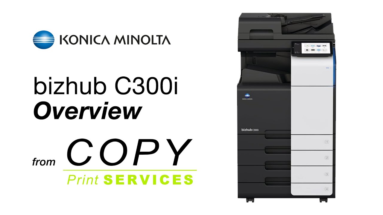 Konica Minolta bizhub C300i - Quick Intro - YouTube