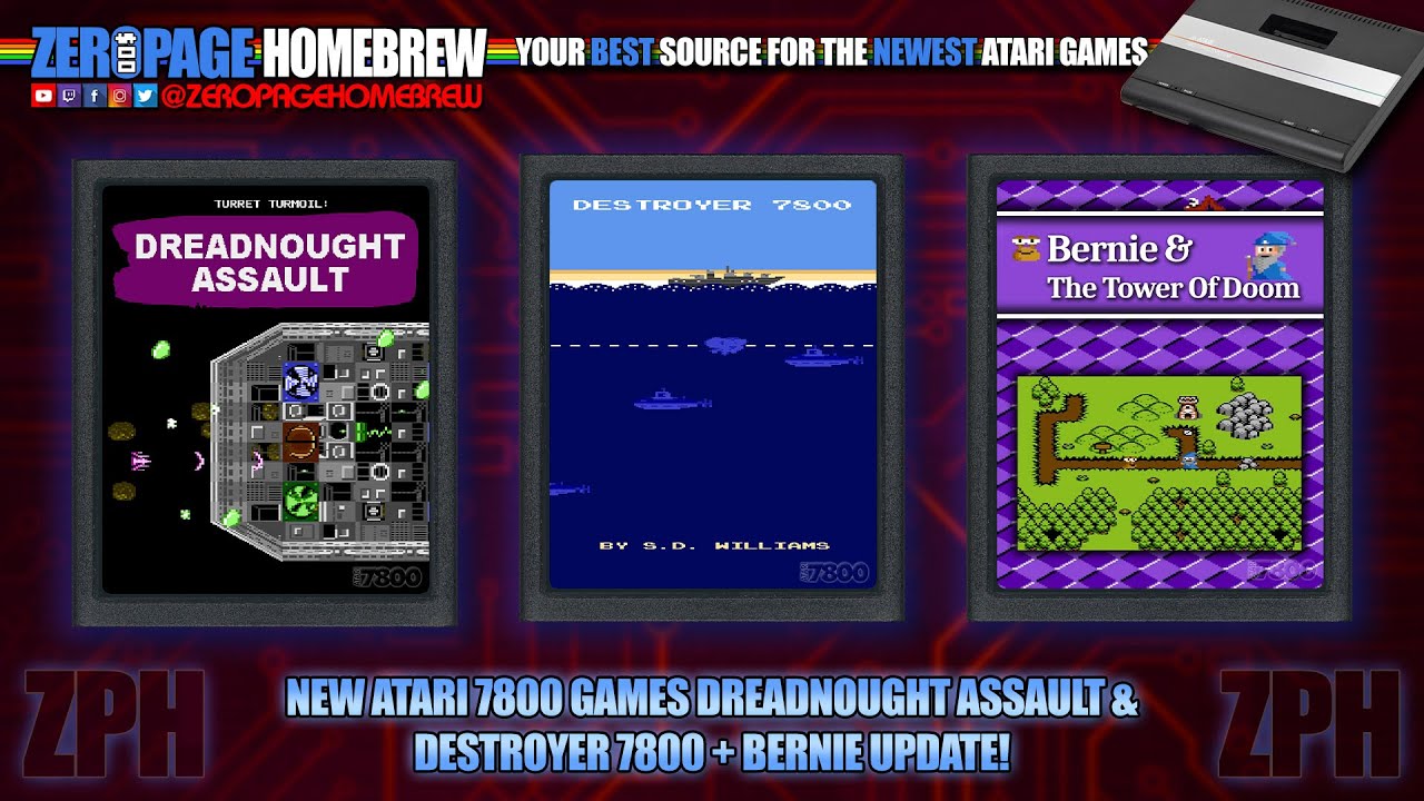 Atari 7800 Games: Turret Turmoil: Dreadnought Assault, Destroyer 7800 ...