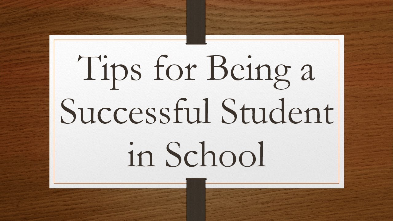Tips for Being a Successful Student in School - YouTube