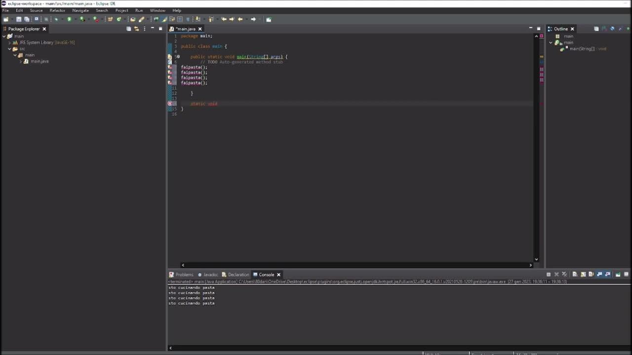 JAVA ep 11 I Metodi(funzioni) di java - YouTube