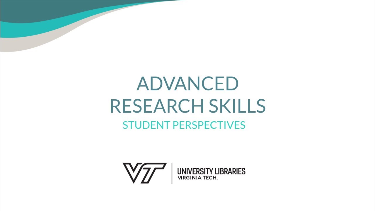 Advanced Research Skills: Student Perspectives Spring 2019 - YouTube