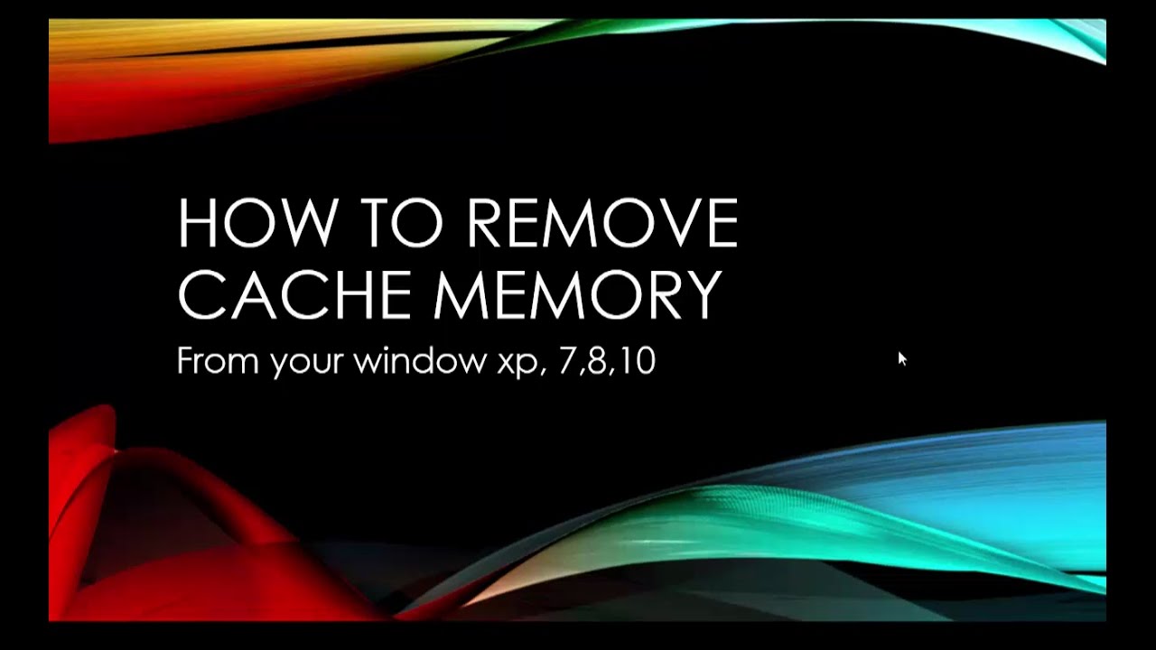HOW TO REMOVE CACHE Memory FROM PC laptop YouTube how-to-remove-cache-memory-from-pc-laptop-youtube