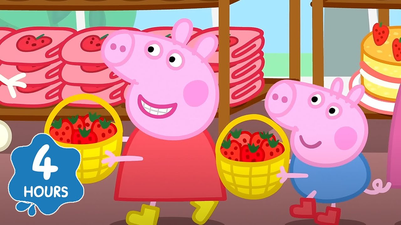 Peppa Pig Collects Strawberries! | Peppa Pig | Full Episodes | Cartoons ...