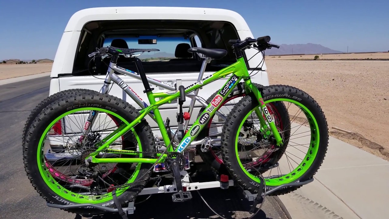 FAT BIKE RACK rear hitch platform - YouTube