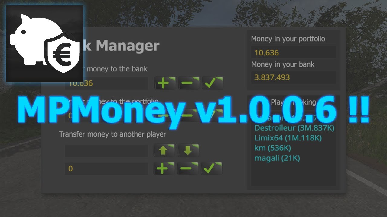 [FS17 MOD] MPMoney v1.0.0.6 - Récupération de votre argent en ...