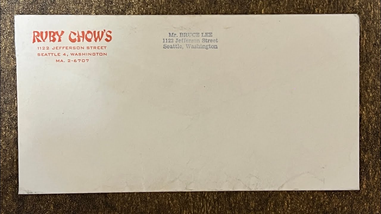 Ruby Chow’s Bruce Lee owned envelope! - YouTube