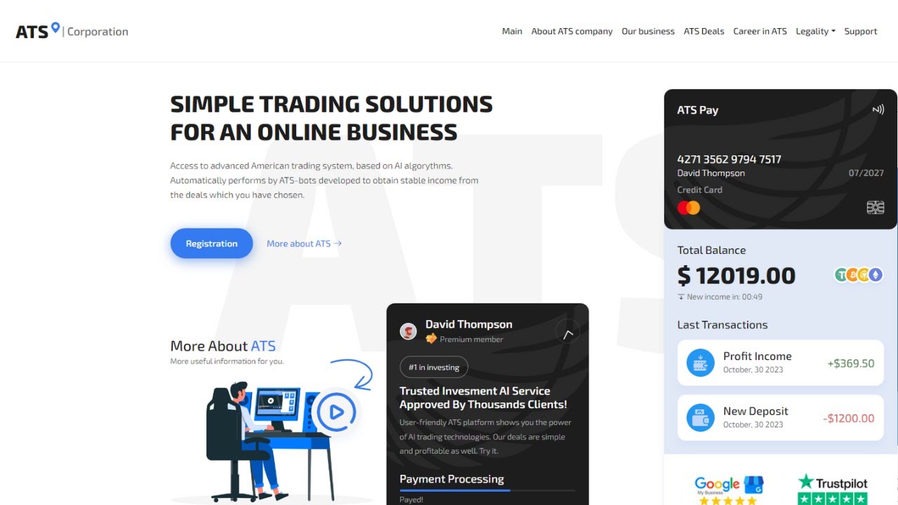 ATS Pay - Simple Trading solution for an online business - YouTube