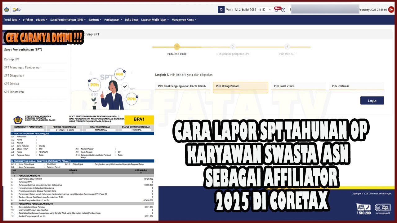 CARA LAPOR SPT TAHUNAN ASN ATAU PEGAWAI SWASTA YANG MEMILIKI ...
