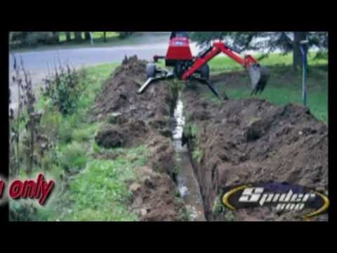 TOWABLE EXCAVATOR SPIDER 800- BACKHOE.mpg - YouTube