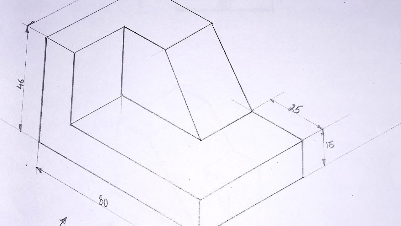 ISOMETRIC PROJECTION ND BHATT/ solved problems/ ORTHOGRAPHIC TO ...