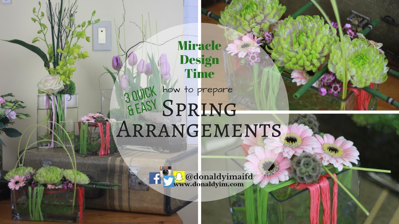 Simple & Easy Spring Arrangements | MIRACLE DESIGN TIME - YouTube