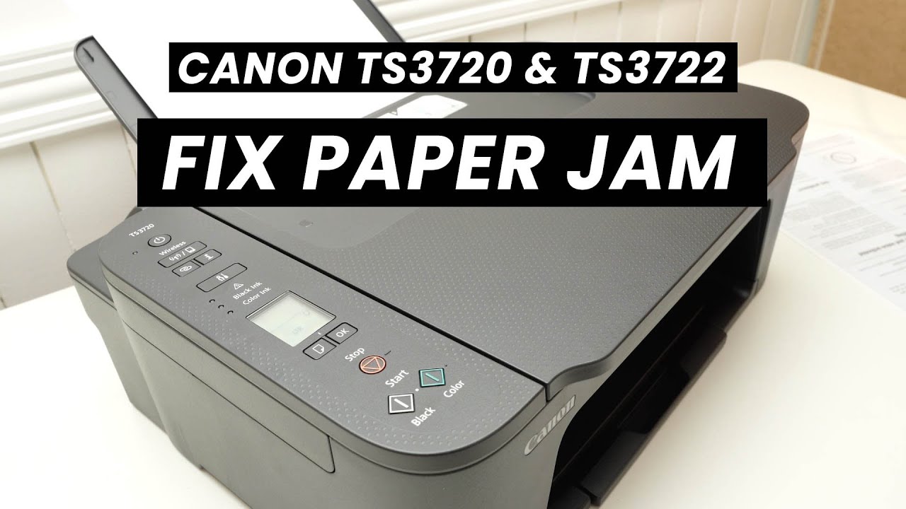 How to Fix a Paper Jam on the Canon Pixma TR3720 / TR3722 - YouTube