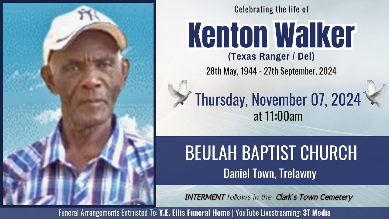 Celebrating the Life of Kenton Walker (Texas Ranger / Del) - YouTube
