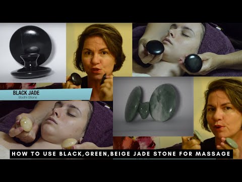 How to use Green Jade, Black Jade, Beige Jade Stones for Massage | Hot Stone Massage