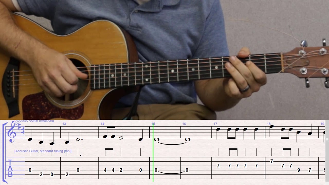 How to Play the Crawdad Song on Guitar with TAB - YouTube