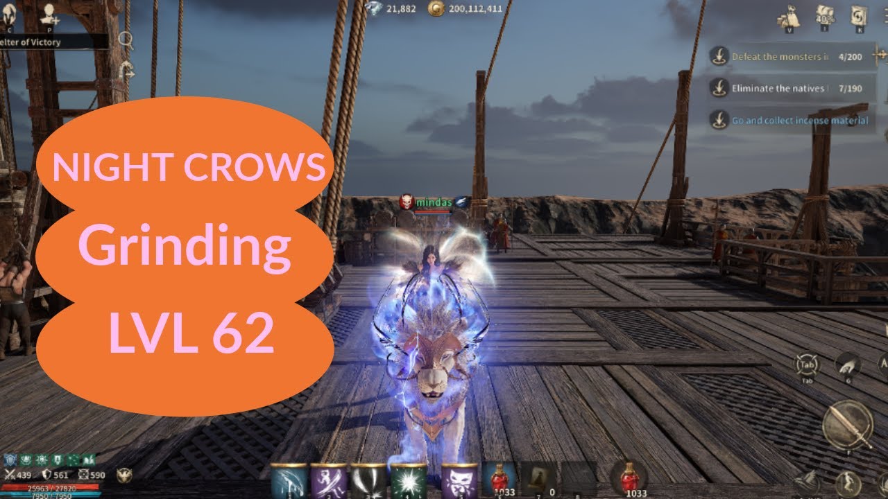 Night Crows Grinding Lvl 62 NXGAME - YouTube
