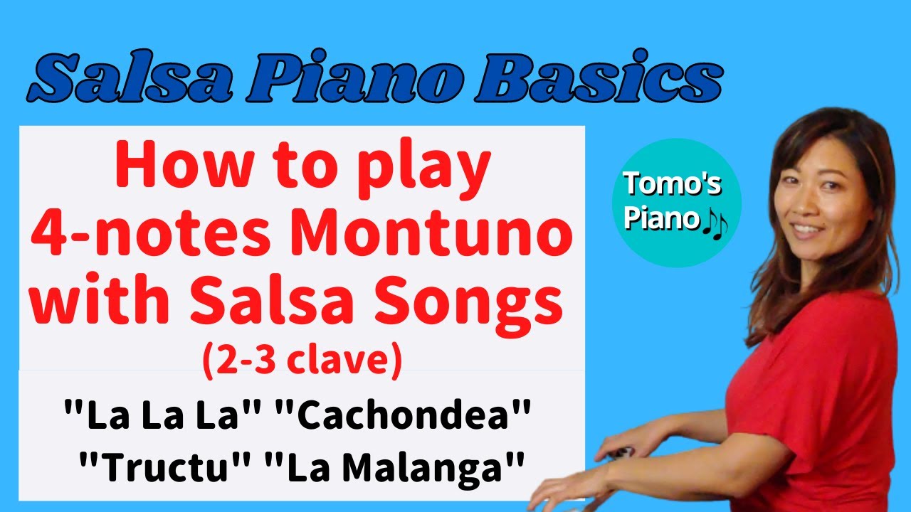 How to Play 4-notes Montuno with Salsa Songs - Salsa Piano Basics - YouTube