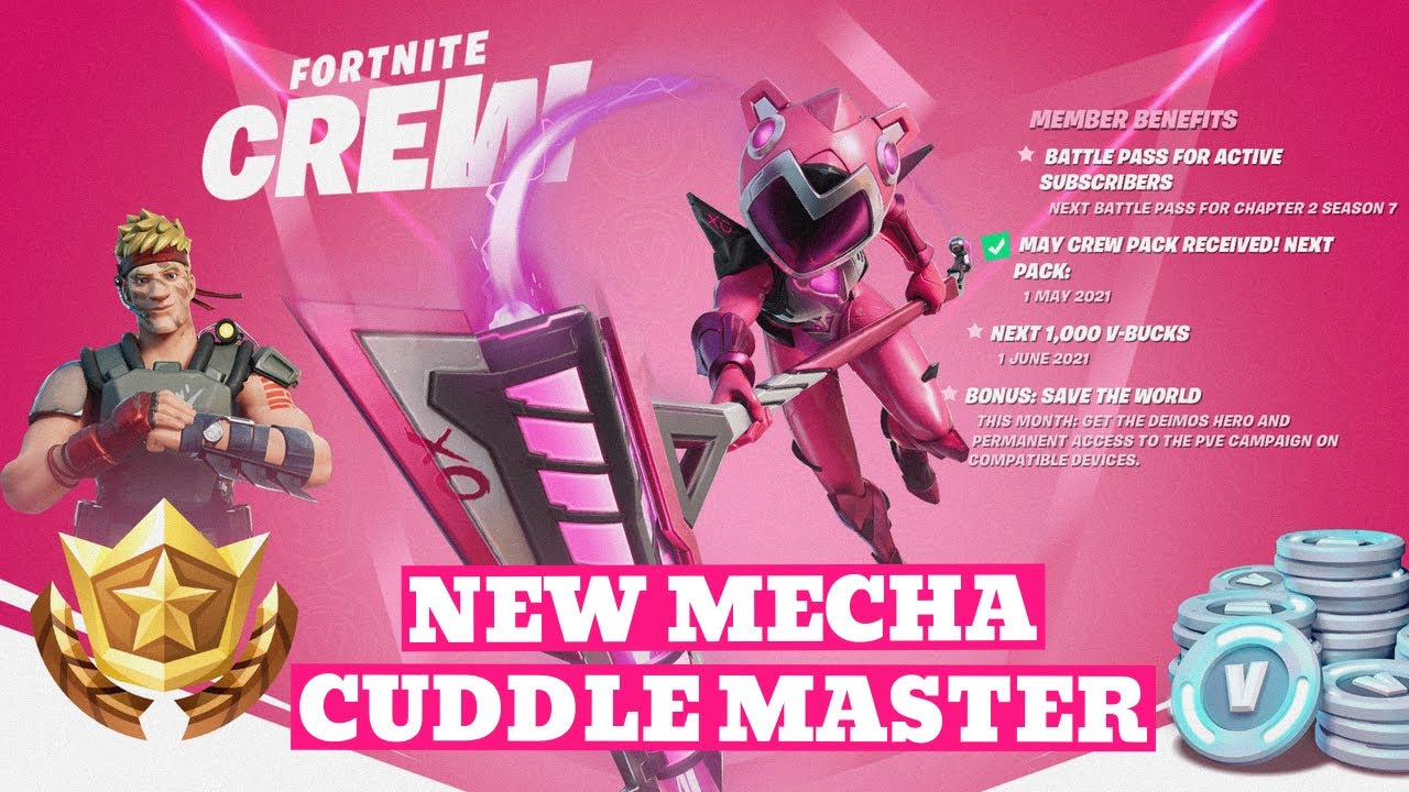 Fortnite Mecha Cuddle Master in Fortnite Item Shop | June Crew Pack ...