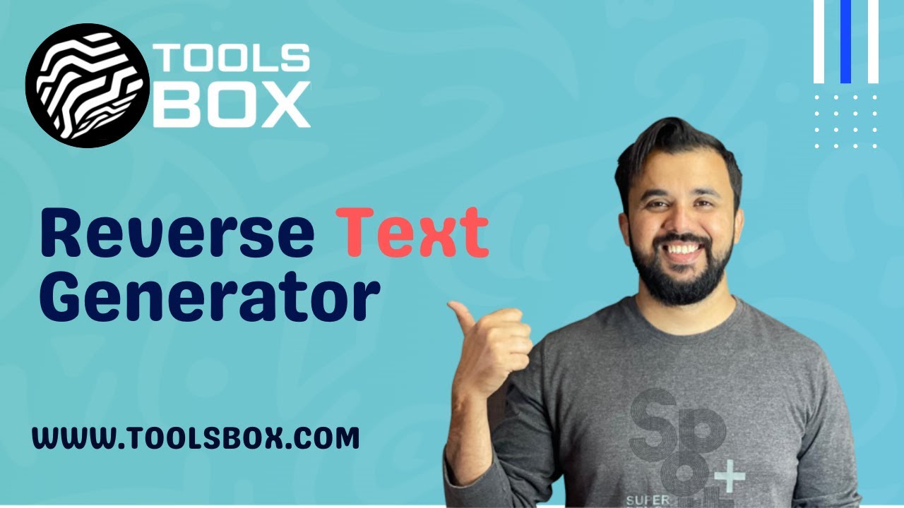 How To Use Reverse Text Generator | WWW.TOOLSBOX.COM - YouTube