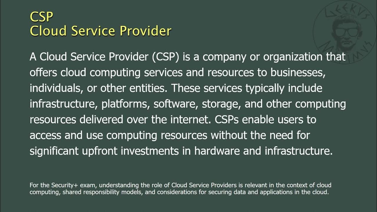 CSP - Cloud Service Provider - YouTube