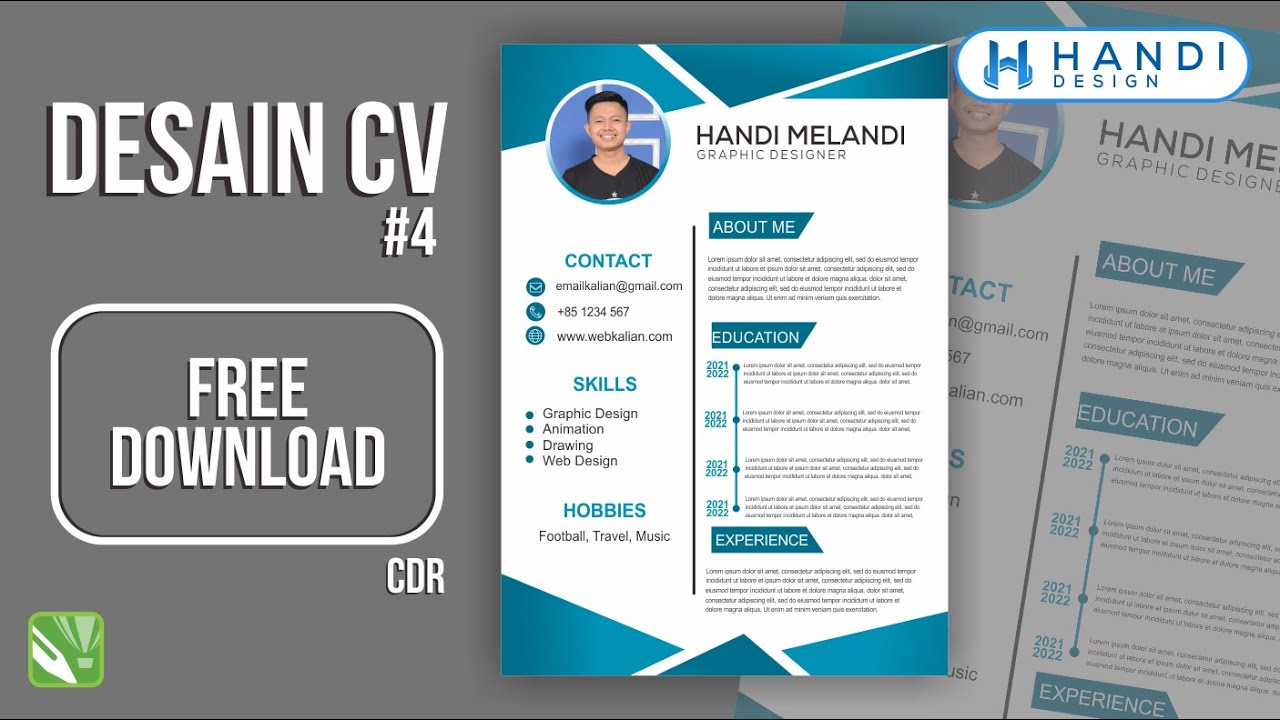 #4 Membuat Desain CV di CorelDraw X7 - YouTube