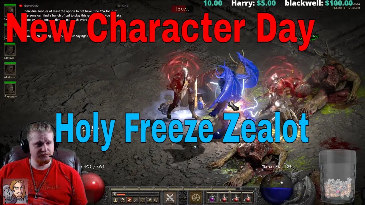D2R New Character Day - Zeal / Holy Freeze Paladin (Live Stream) - YouTube