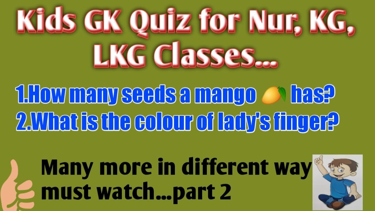 GK Quiz For Kids | Kids IQ | GK For Kids | GK For Children | Kids GK ...