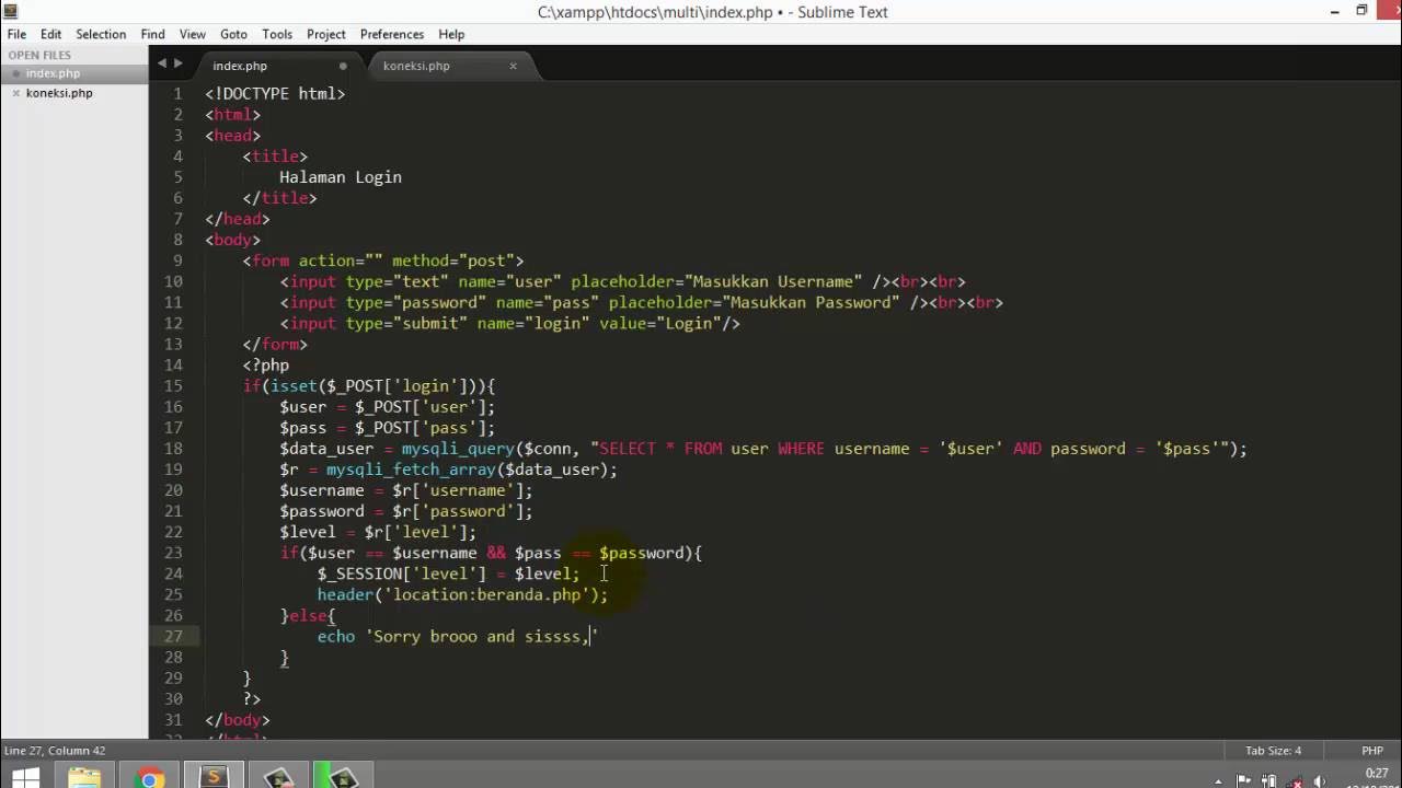 Tutorial Membuat Login Multi User dengan PHP dan MySQL - YouTube