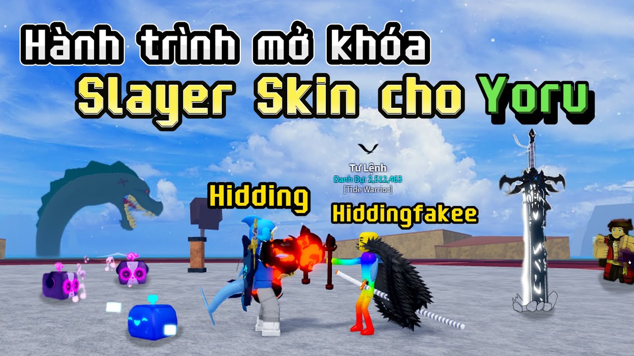 Bloxfruits - Hidding nâng cấp Slayer Skin cho Yoru siêu luck. #hidding ...