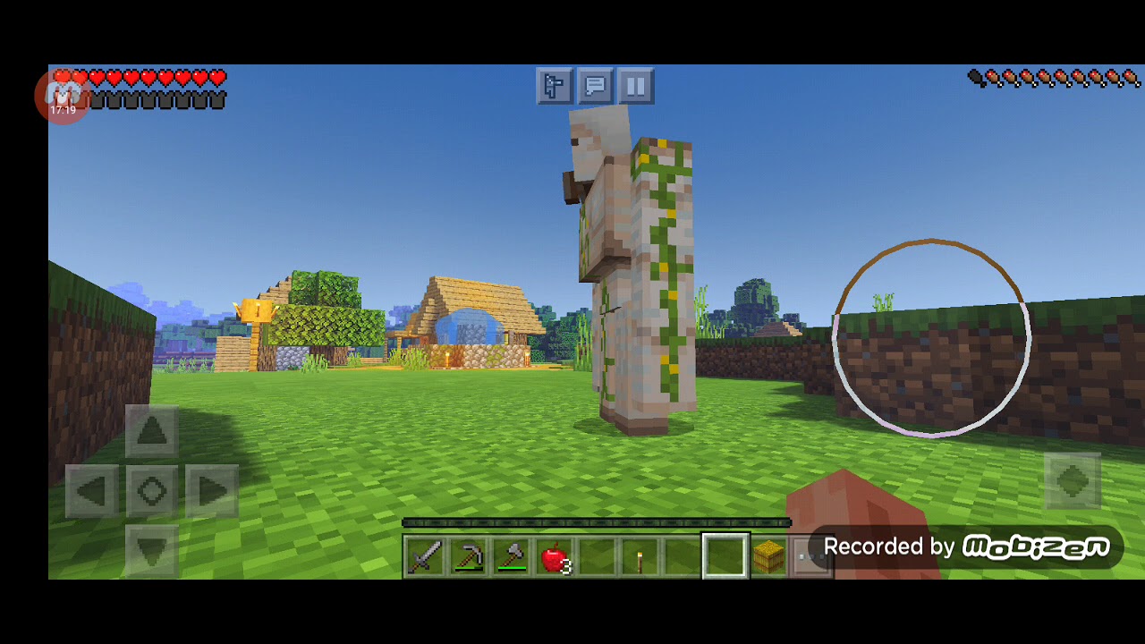 day 2 of trying to beat minecraft (rip iron golem) - YouTube