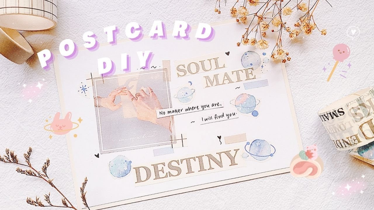 designing a minimally aesthetic card using washi tapes - YouTube