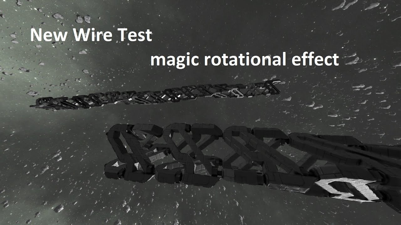 Space Engineers - New Wire Test / 'magic' rotational effect - YouTube
