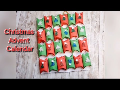 How To Make Christmas Advent Calendar From Toilet Tubes Tutorial #diy # ...