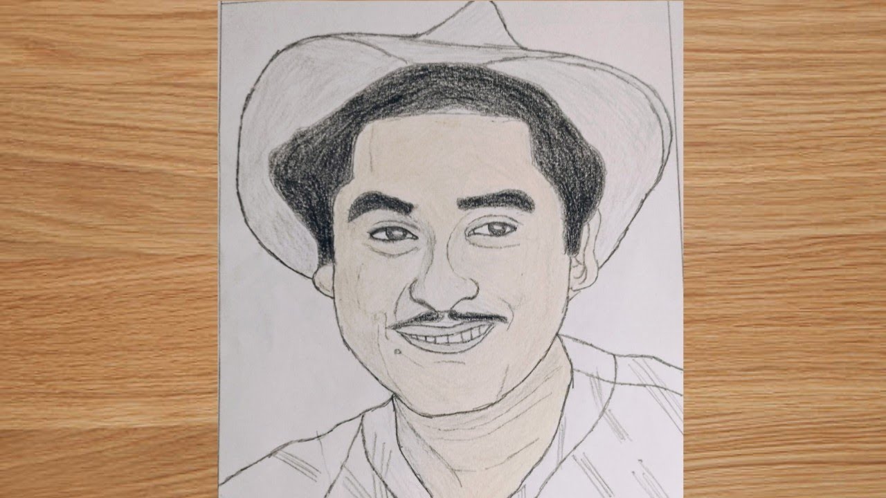 How To Drow Singer Kishore kumar Drowing Step By Step // It's New Face ...
