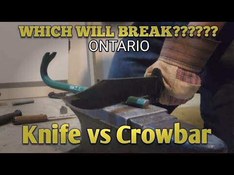 Knife vs Crowbar #3. Knife Destruction test. ONTARIO SP-10 Marine ...
