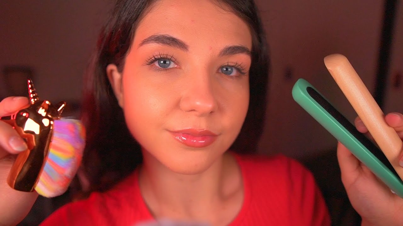 ASMR Close Up Personal Attention (brushing, tapping, whispering, mouth sounds) | Lonixy ASMR ...