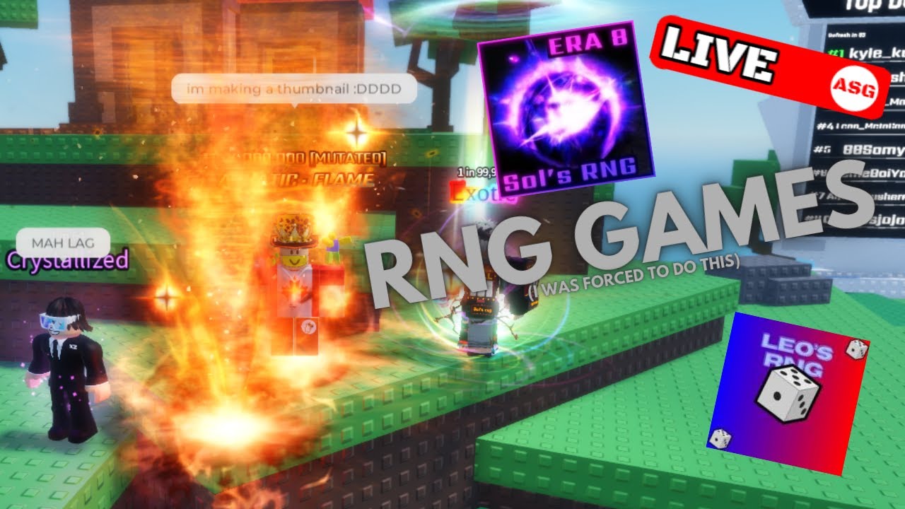 Roblox RNG Games LIVE! - YouTube