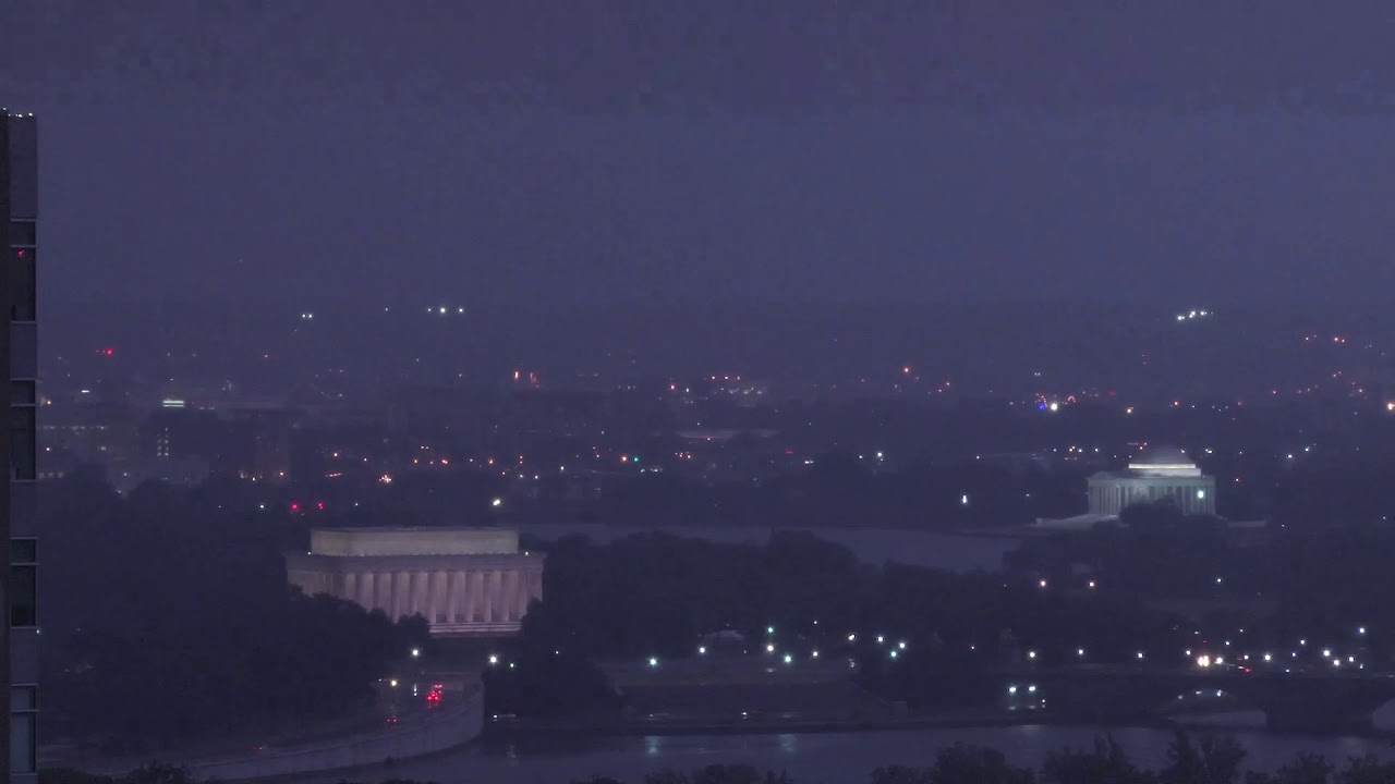 Washington, DC Evening Rain With Gentle Thunderstorm. - YouTube
