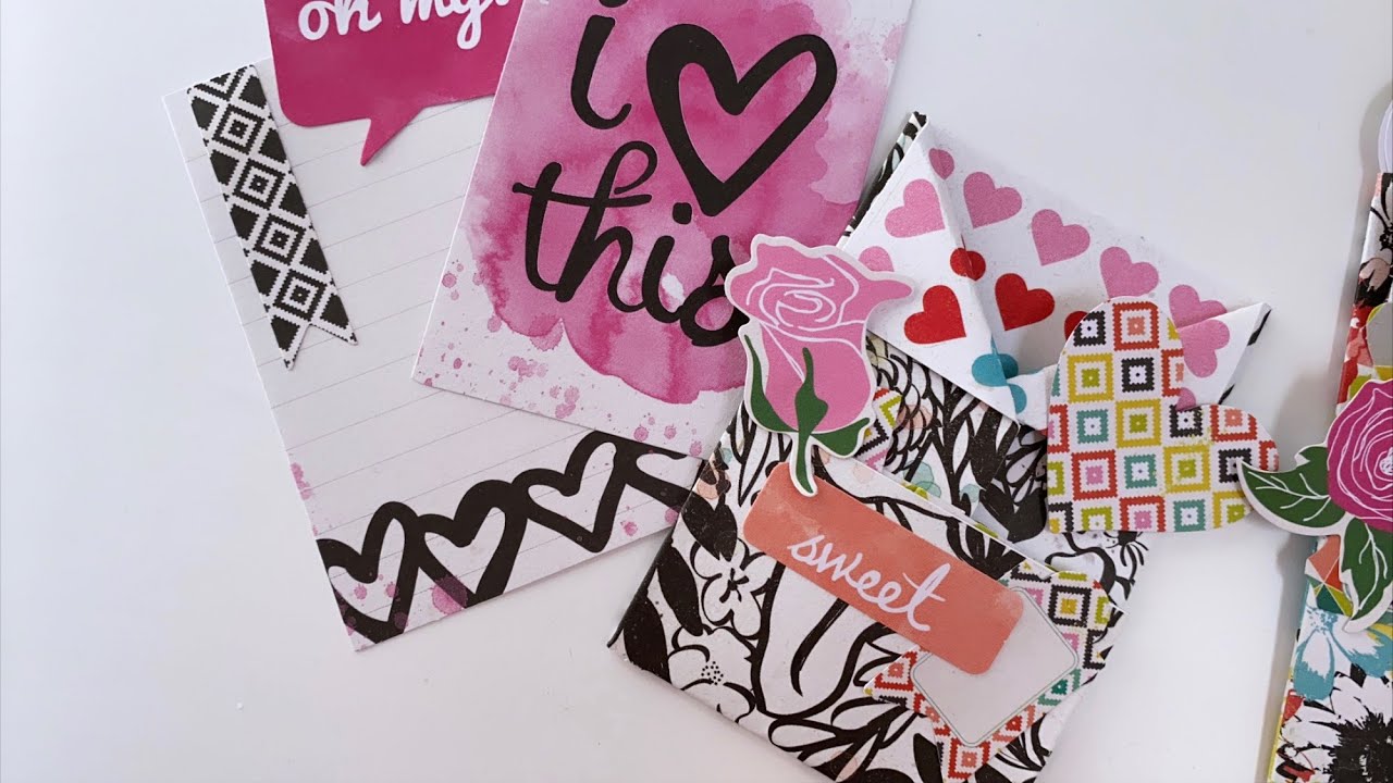 Mini loaded pocket envelope tutorial - YouTube