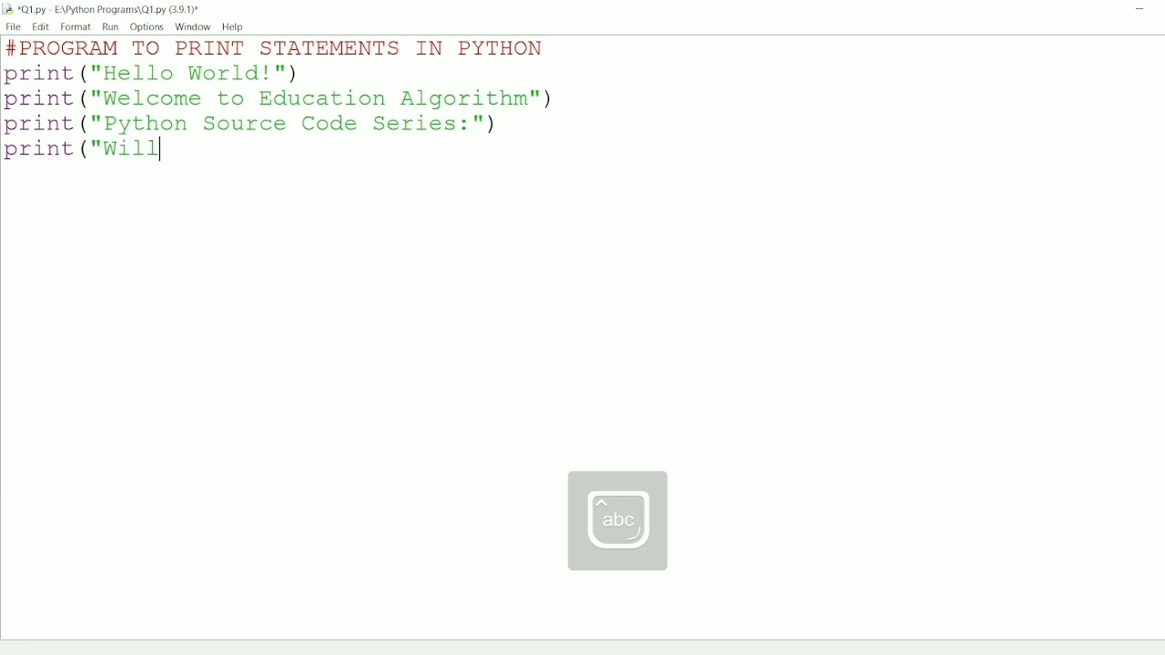Q1 Program To Print Statements In Python Print Hello World In Q1 Program To Print Statements In Python Print Hello World In