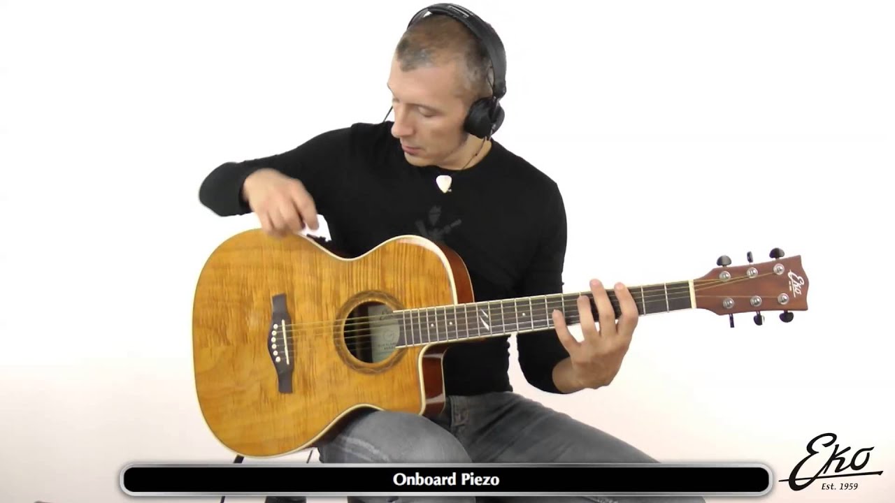 Massimo Varini plays Eko Guitars DUO 018 cw eq Flamed+ - YouTube