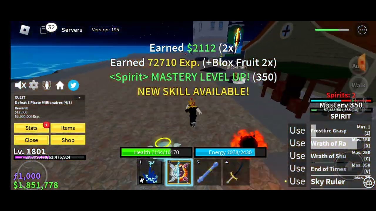 BloxFruit Spirit Fruit Mastery End of times is Broken Roblox - YouTube
