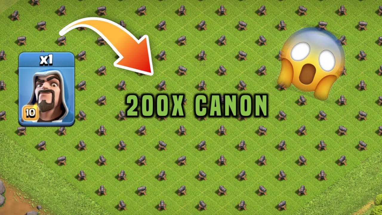 1 Max Wizard + Healers VS Full Base Of Canons | Coc Challenge | Clash ...