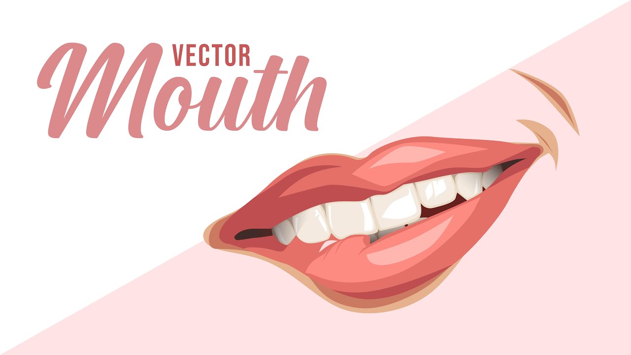 how to make vector mouth | adobe illustrator cc - YouTube