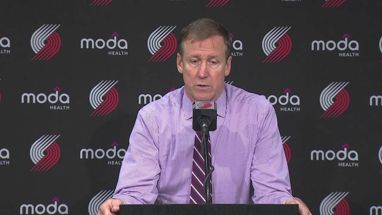 Terry Stotts on Allen Crabbe's Big Night, CJ McCollum at Point - YouTube