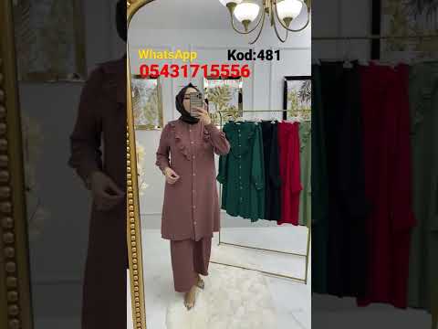 Pumoda Aynur Pantolonlu Tesettür Takım #tesettürtakım #tesettürgiyim #keşfet #hijab #ferace