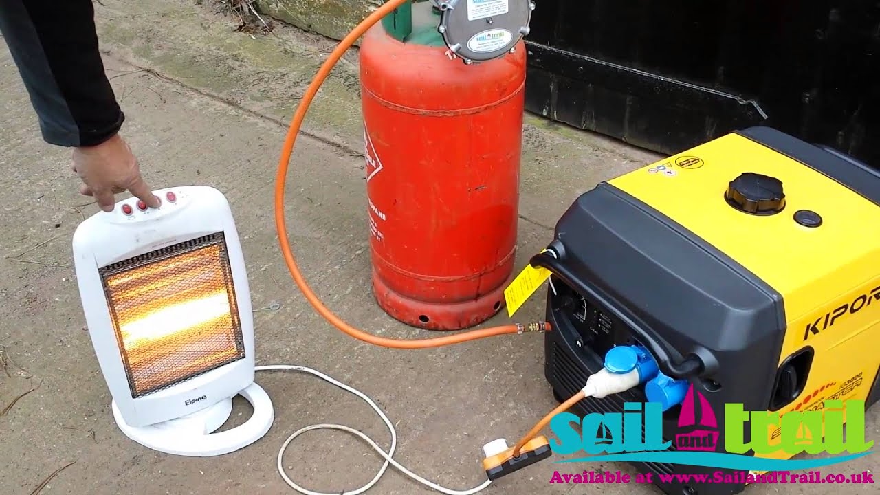 Kipor IG3000 LPG Electric Start Process and Heater Demonstration By ...